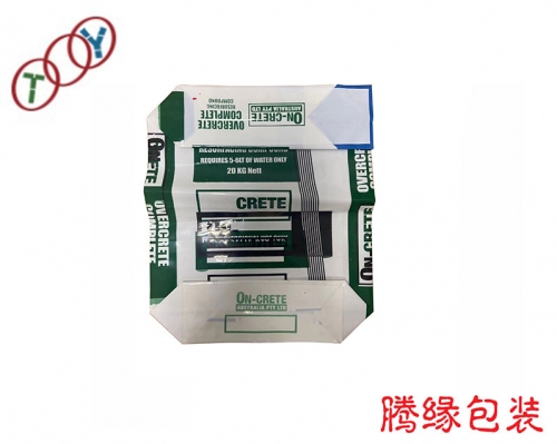 PE valve bag with 20KG overcrete packaging